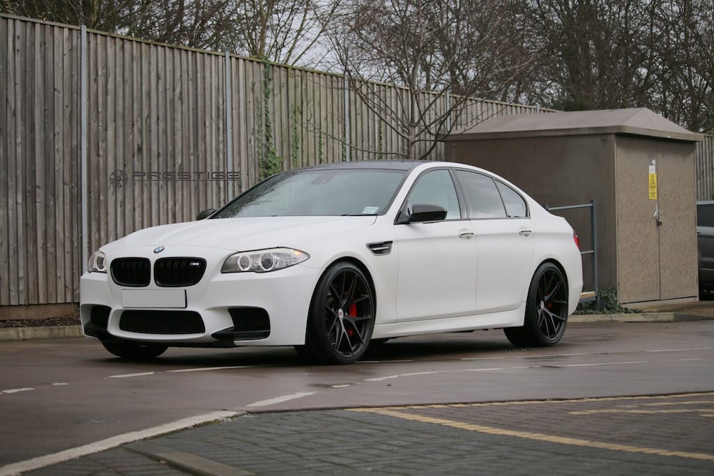 BMW F10 M5 fitted with HRE P101 forged wheels and lowered on H&R ...