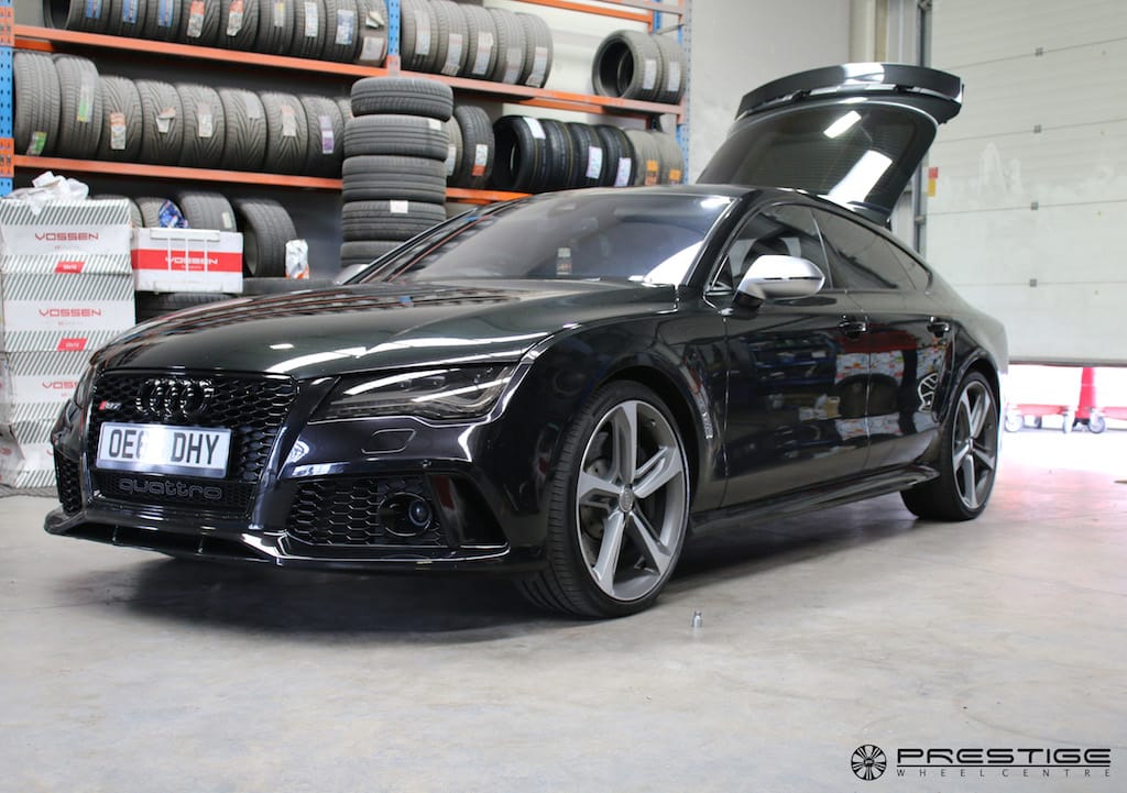 Audi RS7 in for wheel refurbishment and custom finish at Prestige Wheel ...